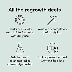 hers Hair Regrowth Treatment for Women with 2% Topical Minoxidil Solution for Hair Loss and Thinning Hair, Unscented, 2 Month Supply, 2 Pack