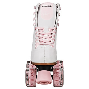 Pacer Comet Hightop Youth Skate with Light Up Wheels White/Pink Size Youth 4