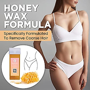 soft wax roller kit for hair removal- wax cartridge X3 / 2 unique formulas included, one: coarse hair (bikini) and 2 for Soft hair arms, legs etc This roll waxing kit is ready to use in 20 seconds