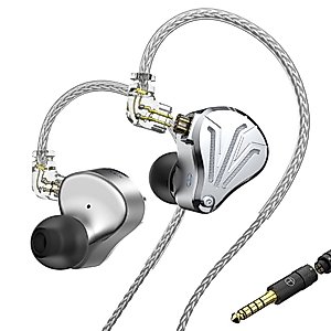 TRN BAX Four-Unit Flagship Electrostatic Iron Headphones, BA+1DD+2EST Hybrid Metal HiFi in Ear Monitor for Running Sport (4.4mm)