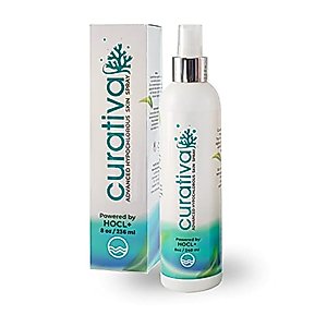 Curativa Bay .02% Hypochlorous Skin Spray, Clear Skin, Most effective For Total Skin Health and the Base for all Skin Care. 100% Organic, Made in USA, Produces Great Results 8 OZ.
