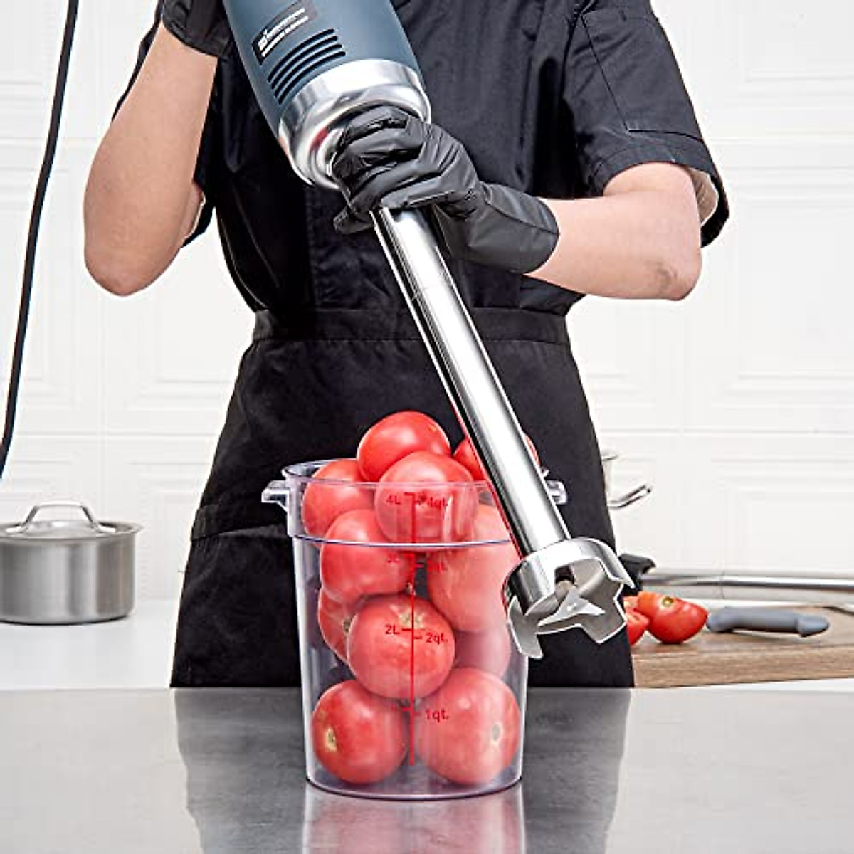 Restaurantware Hi Tek Stainless Steel Blending Shaft - Fits Variable Speed Immersion Blender - 16" - 1 count box