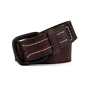 Timberland PRO Men's 40mm Workwear Work Leather Belt, Acorn/Double Stitch, 38