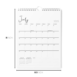 Karto Wall Calendar 2024-2025 - Vertical 8.5x11 inch Runs Until December 2025 - Boost Your Productivity and Easy Planning with the Aesthetic Monthly Calendar - Cursive