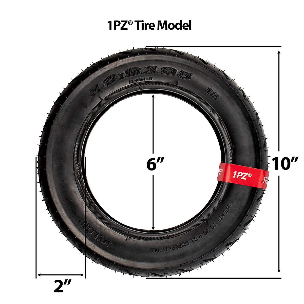 1PZ ER5-T01 12.5 x 2.25 (12-1/2" x 2-1/4") Tire & Inner Tube Replacement for Razor Pocket Mod Bella Betty Bistro Daisy Hannah Schwinn GT IZIP eZip MX125 Gas Electric Scooter Dirt Kids Bike