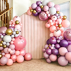 OurWarm 7.5Ft & 6Ft Balloon Arch Stand, Free Bending Shape Balloon Arch Kit, Half Arch Balloon Stand with Base, Balloon Column Stand Kit for Wedding Birthday Baby Shower Graduation Easter Decorations