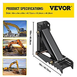 Vevor 32 inch Backhoe Excavator Thumb Attachments Weld On Adjustable Boom Tractor Excavator 1/2Inch Teeth Thick Steel Plate Assembly 12MM Bolt-On Design : Patio, Lawn & Garden