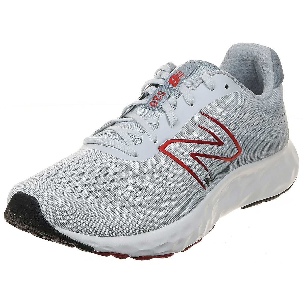 New Balance Men's 520 V8 Running Shoe, Grey/Red, 9.5 Wide