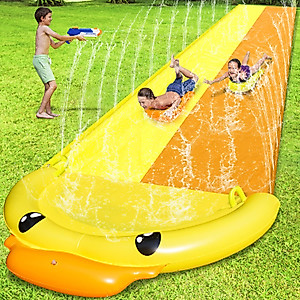 TOY Life Duck Water Slide, Slip Slide, Waterslide, Water Slides for Kids Backyard, Slip N Slide, Water Slide Adult, Shark Themed Slip and Slides for Kids Backyard, Waterslide for Kids