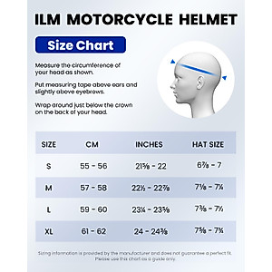 ILM Full Face Motorcycle Street Bike Helmet with Enlarged Air Vents, Free Replacement Visor for Men Women DOT Approved Model ST-06 (Matte Black, Large)
