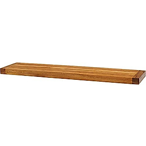 36" Moa Teak Flat Wall Shelf