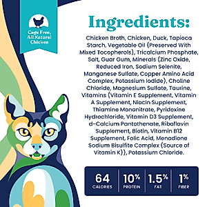 Solid Gold Canned Cat Food - Nature's Harmony Wet Cat Food Shreds in Gravy - Grain & Gluten Free Cat Wet Food Made with Real Chicken & Duck for Sensitive Stomach Support & Digestive Health - 24 Pack
