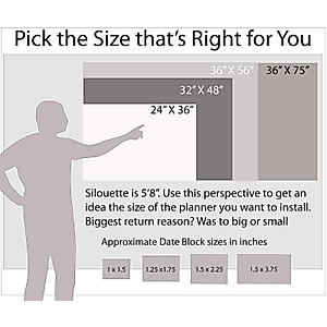 PlanetSafe Calendars Horizontal Sky Blue July 2023 to June 2024 Fiscal/Academic Year 12 Month Wall Calendar 36 x 56- Large Dry & Wet Erasable with Next Year Planner -Great for Office & Projects