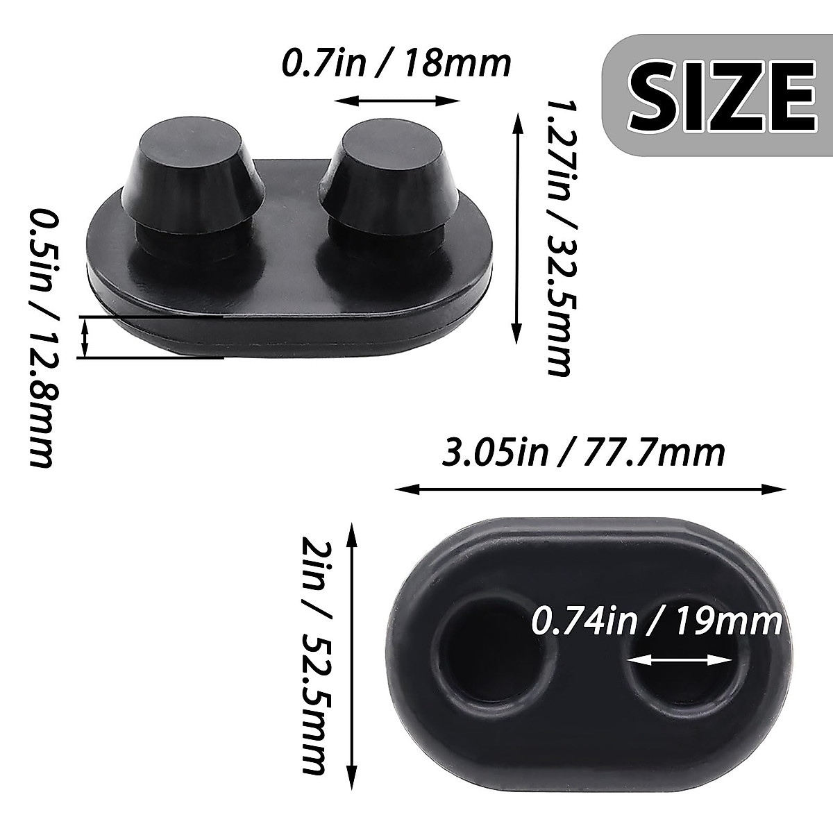 GrliTra Cooler Feet Replacement Non-Slip Rubber Feet for RTIC Coolers Models 45qt 65qt 110qt 145qt Durable Thickened Rubber Feet Outdoor Camping Protection for YETI Cooler Accessories, Black (4 Pcs)