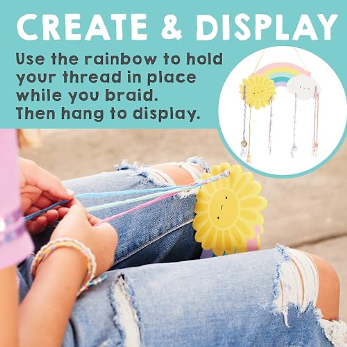 Creativity for Kids Friendship Bracelet Making Kit - Create 20 DIY Charm Bracelets, Arts and Craft Kits for Girls and Tweens Ages 7-10+