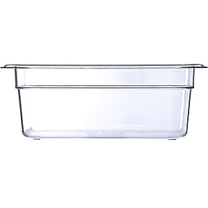 Carlisle FoodService Products Plastic Food Pan 1/4 Size 4 Inches Deep Clear
