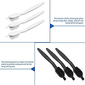 DOITOOL 10pcs Toothbrush Tiny Tool Blender Dish Deep White Scrubber Appliance Detail Keep Brushes Keyboard for Juicer Multipurpose Kitchen Micro Soy Crevice Gap Black Cleaning Cap