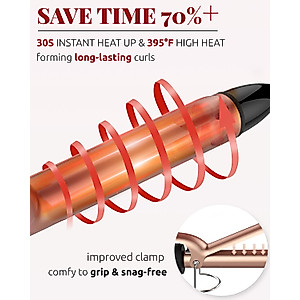 YEEGOR 3-4 Inch Tourmaline Ceramic Hair Iron for Short Hair - Smart Capsule Round Display, 30S Instant Heating, Precise Temperature Control, International Voltage Compatible