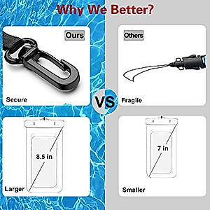 DXNONA 3 Pack Multicolor Universal Waterproof Case,Waterproof Phone Pouch Dry Bag for iPhone,Samsung Galaxy,Up to 7.5",IPX8 Cellphone Dry Bag,Boating,Swimming,Kayaking,Yachting