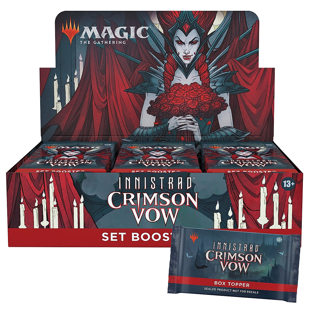 Magic: The Gathering Innistrad: Crimson Vow Set Booster Box | 30 Packs + Dracula Box Topper (361 Magic Cards)