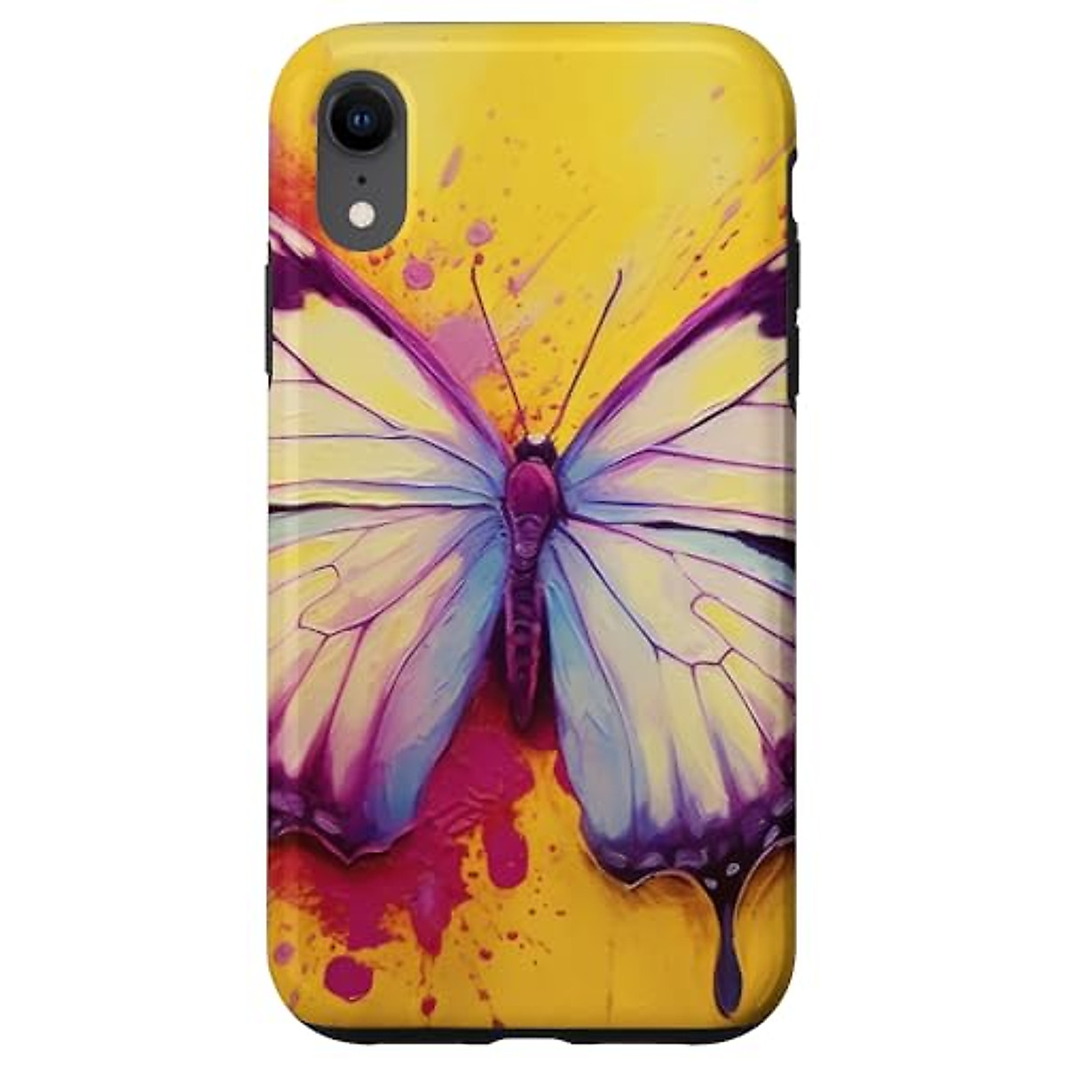 iPhone XR Yellow Butterfly Case