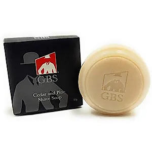 G.B.S 97% Men's Cedar & Pine Shave Soap –All Natural Shave Soap for Men- Creates a Rich Lather Foam for Ultimate Wet Shaving Experience (Cedar and Pine)