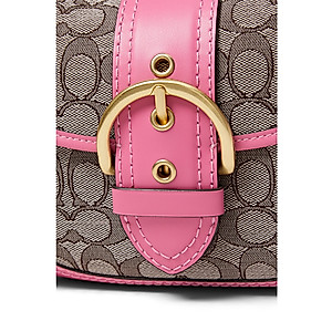 COACH Signature Jacquard Soho Bag- Purse for Women - Textile Construction - Detachable Carry Handle Petunia One Size One Size