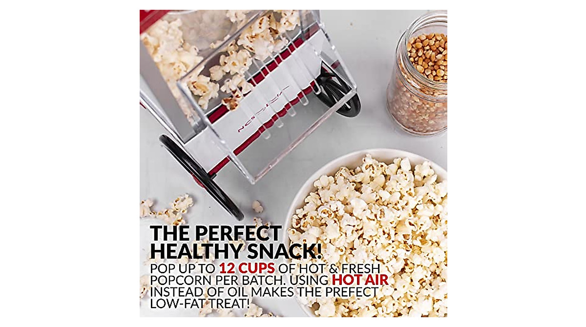 Nostalgia Hot Dog Roller & Popcorn Maker - Retro Snack Fun