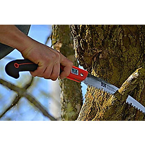 EZ KUT Wow Folding Saw 10 Inch - Foldable Hand Saw for Trees and Wood Cutting Folding Camping Saw Small - Folding Pruning Saw for Tree Trimming Pruning Knife Folding Bone Saw Hunting Pocket Saw Steel