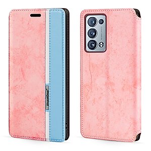 Shantime for Oppo Reno 6 Pro+ 5G Case, Fashion Multicolor Magnetic Closure Leather Flip Case Cover with Card Holder for Oppo Reno 6 Pro Plus 5G (6.55”)