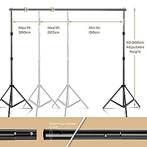 ShowMaven Photography Lighting Kit, Softbox Light Kit with 6.5ft x 10ft Photography Backdrop Stand for Product Photography, Portrait Photography, Video Shooting Photography
