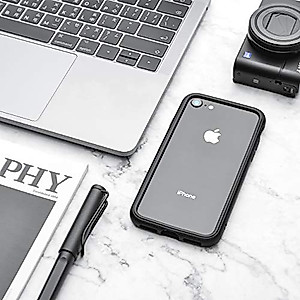 RhinoShield Bumper Compatible with [iPhone SE 3 / SE 2/8 / 7] | CrashGuard NX - Shock Absorbent Slim Design Protective Cover 3.5M / 11ft Drop Protection - Black