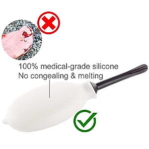 RVDKBULB Compact Silicone Douche Bag, Reusable Travel Douche Kit, 11 Fl Oz Capacity, White