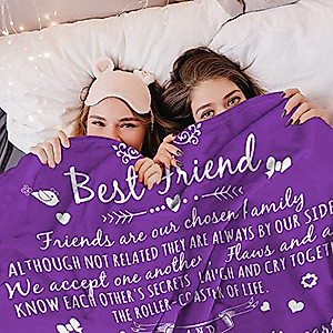 Omokil Best Friend Birthday Gifts, Friendship Gifts for Women, BFF Gifts for Women, Gift for Best Friend, Best Friend Long Distance Gifts Blanket 50" X 60"