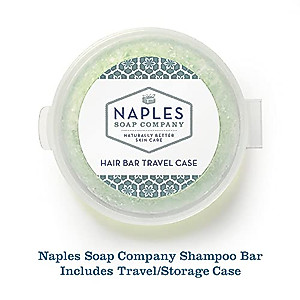 Naples Soap Company Solid Shampoo Bar for All Hair Types – Eco-Friendly, Free of Parabens, Alcohol, Pthalates – Handmade, pH Balanced, Hydrating Haircare, Lasts 50-75 Uses – Stimulating Scalp, 1.75 oz