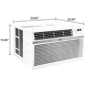 LG 12,000 BTU Smart Window Air Conditioner, 115V, AC Window Unit for Rooms up to 550 Sq. Ft., Perfect for Kitchen or Living Room, Phone & Voice Control, Works with LG ThinQ, Amazon Alexa, Hey Google