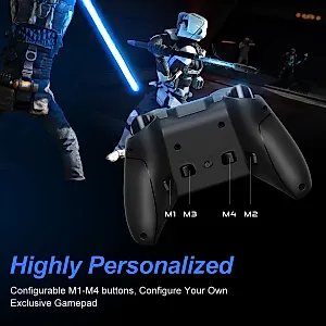 FLYDIGI Vader 2 Pro Wireless Multi-Platform Game Controller, Dual Vibration Motor, 6-Axis Gyroscope Motion Sensing, 80 Hours Battery Life, Compatible with Nintendo Switch, iOS, PC, Android