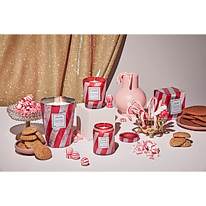 Voluspa Crushed Candy Cane Candle | Classic Boxed Candle | 6.5 Ounces | 40 Hour Burn Time | All Natural Wicks and Coconut Wax for Clean Burning | Vegan | Non-Toxic