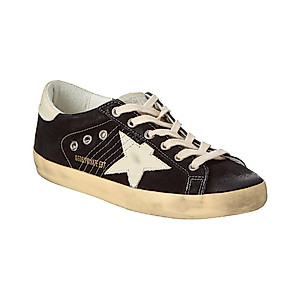 Golden Goose Superstar Suede & Leather Sneaker, 36, Black