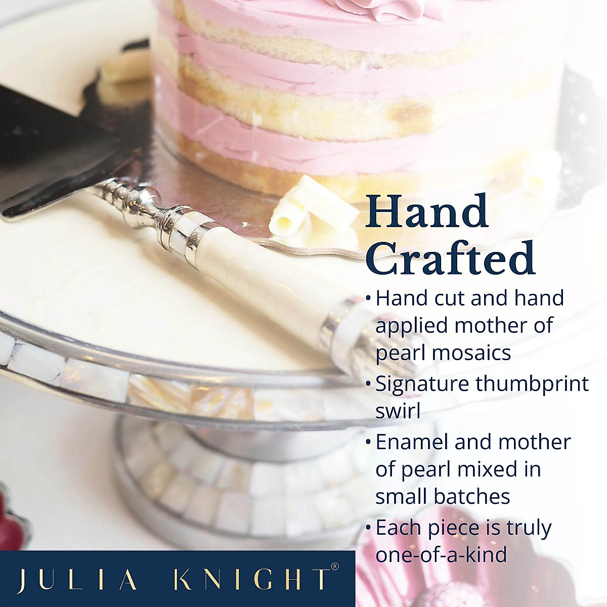 Julia Knight Classic Cake Server, Snow, White