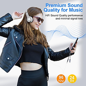 Opluz 2-in-1 Lightning to 3.5mm Headphone and Charger Adapter for iPhone, iPad, and Other Apple Devices