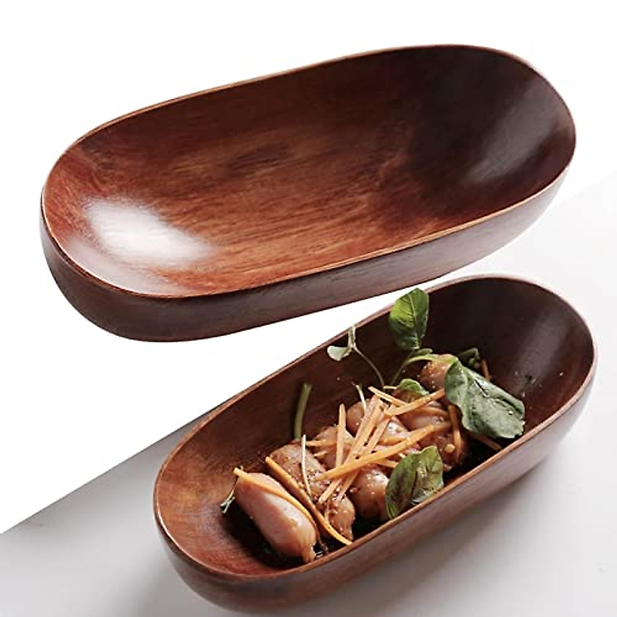 GEEKLLS Breakfast Tray Wooden Dried Fruit Dish Solid Wood Tableware Food Serving Tray Pcs Long Handle Wooden Mixing Spoon