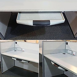 BBAUER Keyboard Tray, Under Desk Keyboard Tray Slide Out, Ergonomic Desk Keyboard Under Computer Table, for Typing Workstation