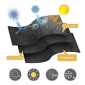 YWWQYBYQ Outdoor Coffee Table Cover,48"(L) x 24"(W) x 28"(H),Outdoor Lawn Waterproof Garden Furniture Cover,Durable Windproof, Fits Rectangle Patio Table