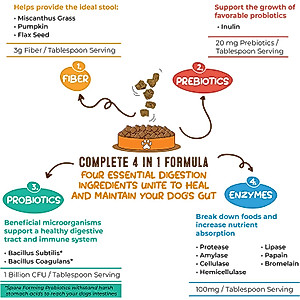 Perfect Poop Digestion & Health Supplement for Dogs: Fiber, Prebiotics, Probiotics, Enzymes Digestive, Hard & Soft Stool, Improved Health (4.2oz Cheddar Bag + 4.2oz Chicken Bag, 4.2oz Bundle)