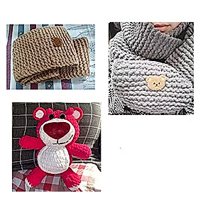 3 Balls Sparkling Chenille Yarn, Super Soft Thick Velvet Blanket Yarn for Crochet Knitting Home Décor DIY Craft Bulky Weight Polyester Ice Strip Yarn for Baby Blanket 300g (Orange)