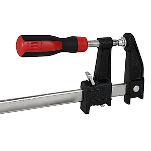 Performance Tool W3952 12-Inch Bar Clamp with F-Style Clutch, Zinc Finished Rail, Rubber Comfort Grip Handle and 600 lb Maximum Clamping Pressure