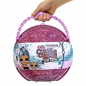 L.O.L. Surprise! Glitter Color Change Pearl (Purple) with 6 Surprises- Exclusive Collectible Doll & Lil Sister in Interactive Playset, Holiday Toy, Great Gift for Kids Ages 4 5 6+ Years Old