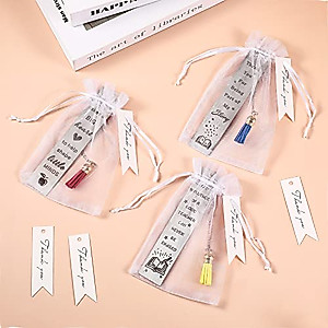 6 Pcs Christmas Bookmarks for Teachers Teacher Appreciation Thank You Gifts Metal Bookmark Back to School End of Year 2023 Retirement Gifts for Teacher from Student with 6 Organza Bag 6 Thank You Card