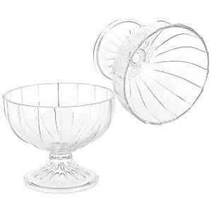 Beavorty 2pcs ice cream cup dessert cup container with lid footed trifle cups yogurt bowl Festival Cocktail Cup glass containers kids glasses Drinking Goblet child porridge cup plastic mini